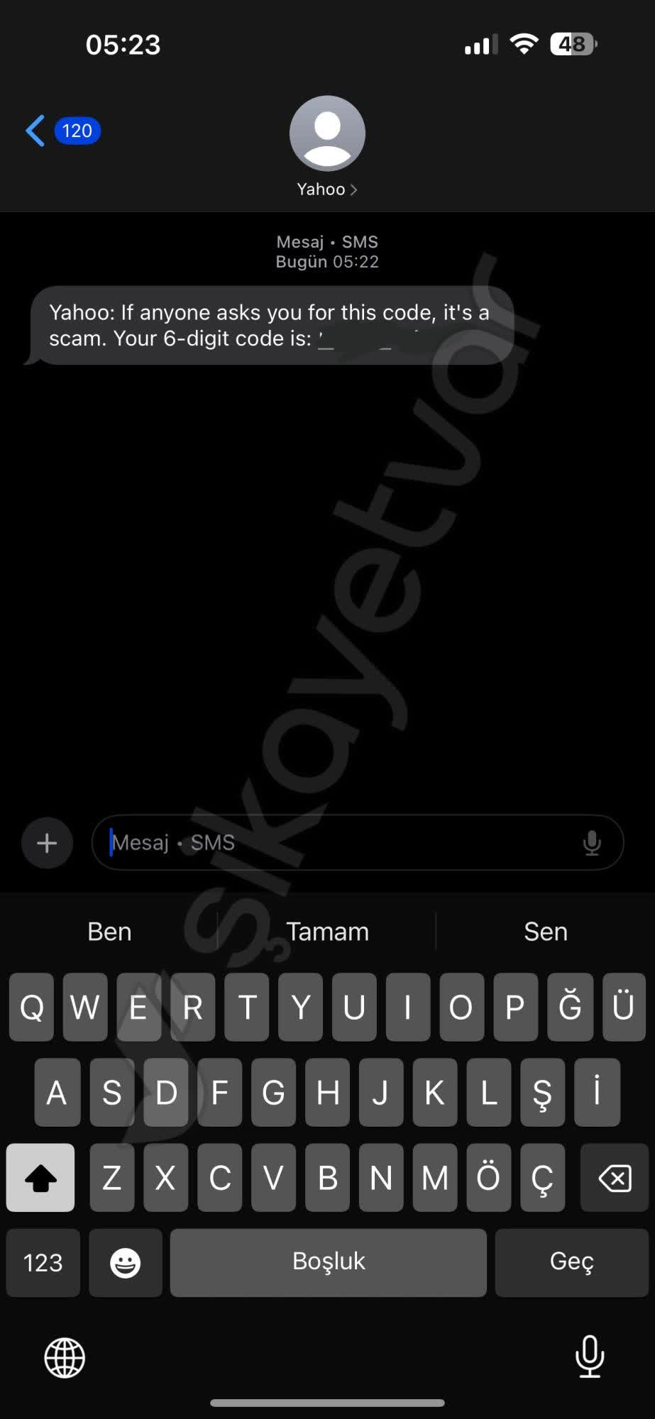 Yahoo'dan Hesabım Olmadan Gelen Doğrulama Kodu Hakkında Şikayet - Şikayetvar