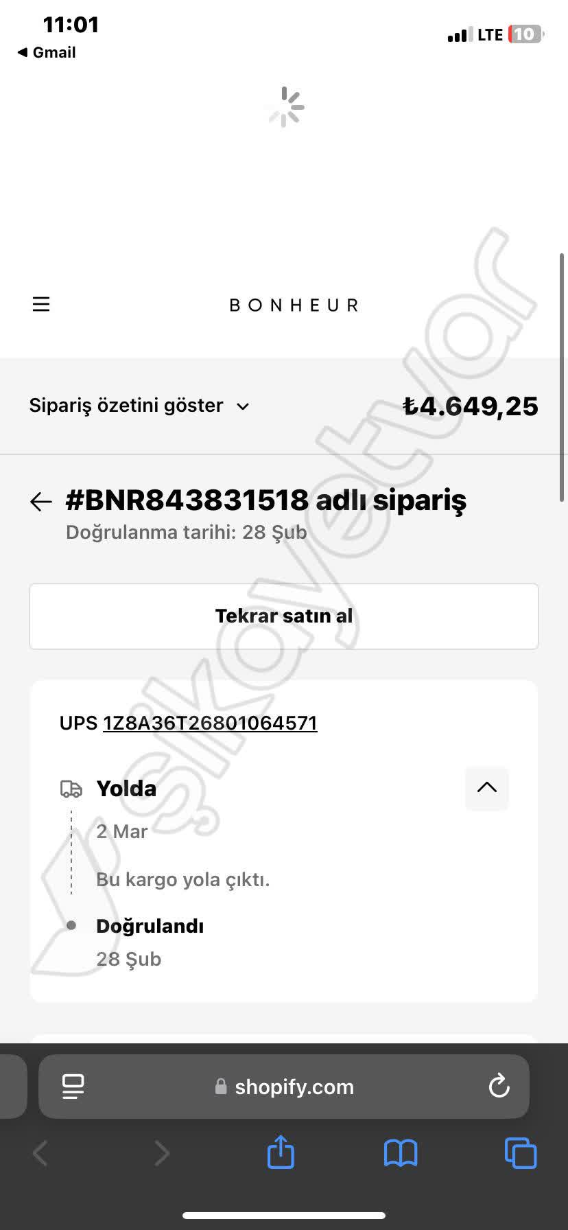 Bonheur Bag Kargo Takibi Ve Müşteri Hizmetlerine Ulaşamama Sorunu ...