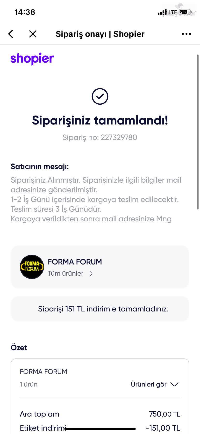Çözüldü: Shopier Milano Scuba Forması Siparişim Gönderilmedi - Şikayetvar
