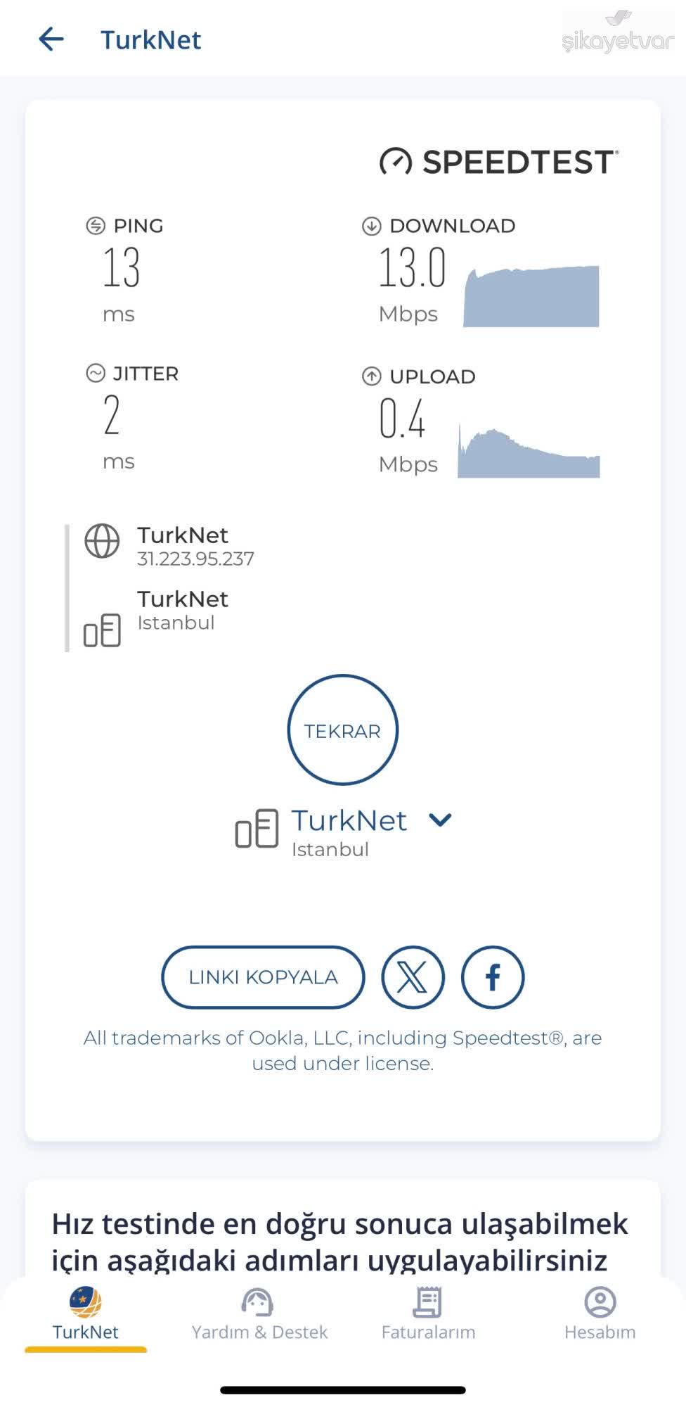 TurkNet'ten Beklenmeyen İnternet Hızı: 100 Mbps Yerine 13 Mbps Şoku ...