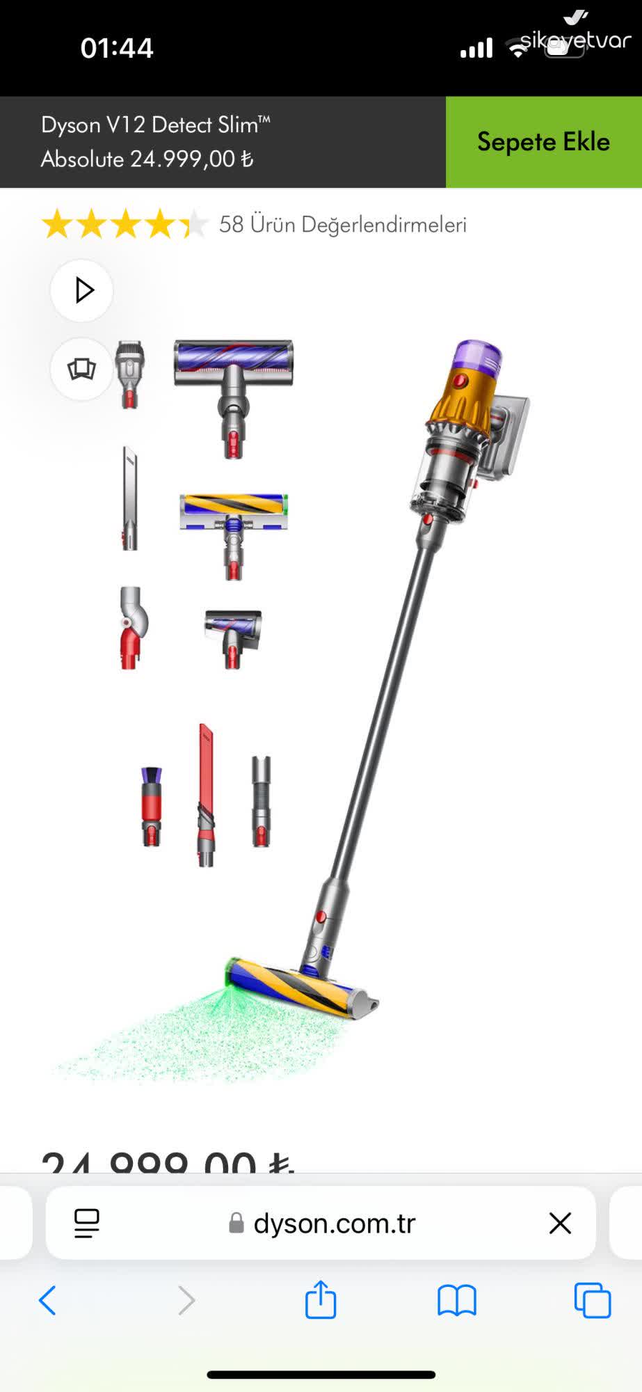 Dyson V12 Slim Absolute Arrived in Wrong Color & Missing Model Label ...