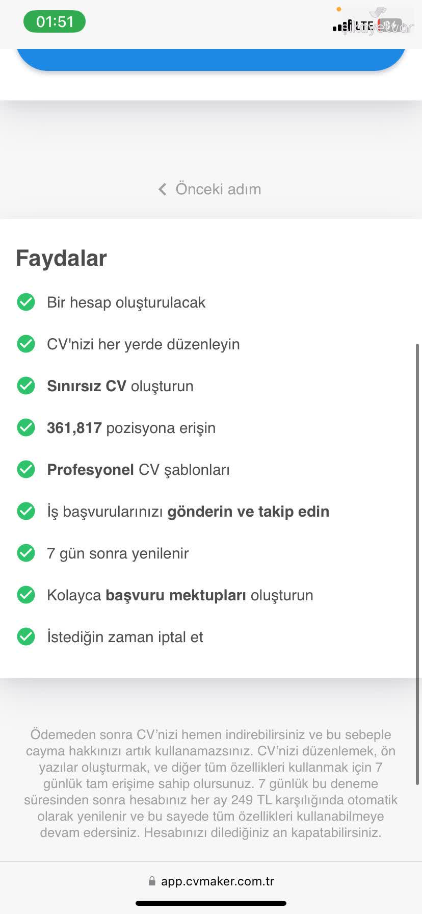 Cvmaker.com.tr Habersiz Abonelik Ve Haksız Kesinti - Şikayetvar