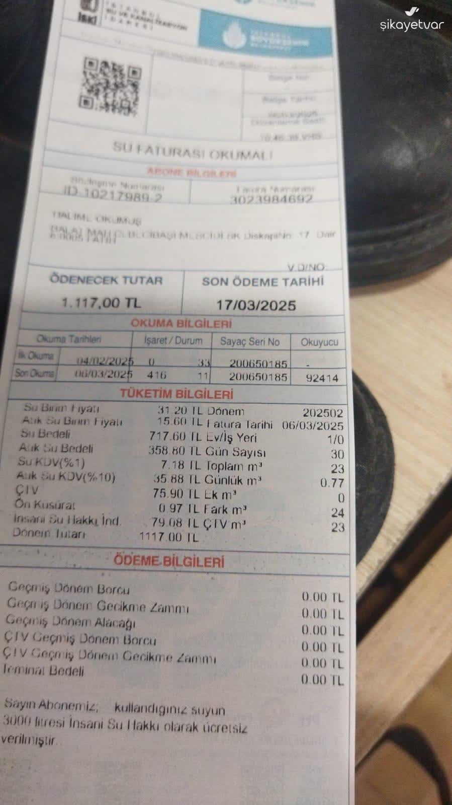 İstanbul Büyükşehir Belediyesi Fahiş Su Faturası Ve Yanlış Ölçüm ...