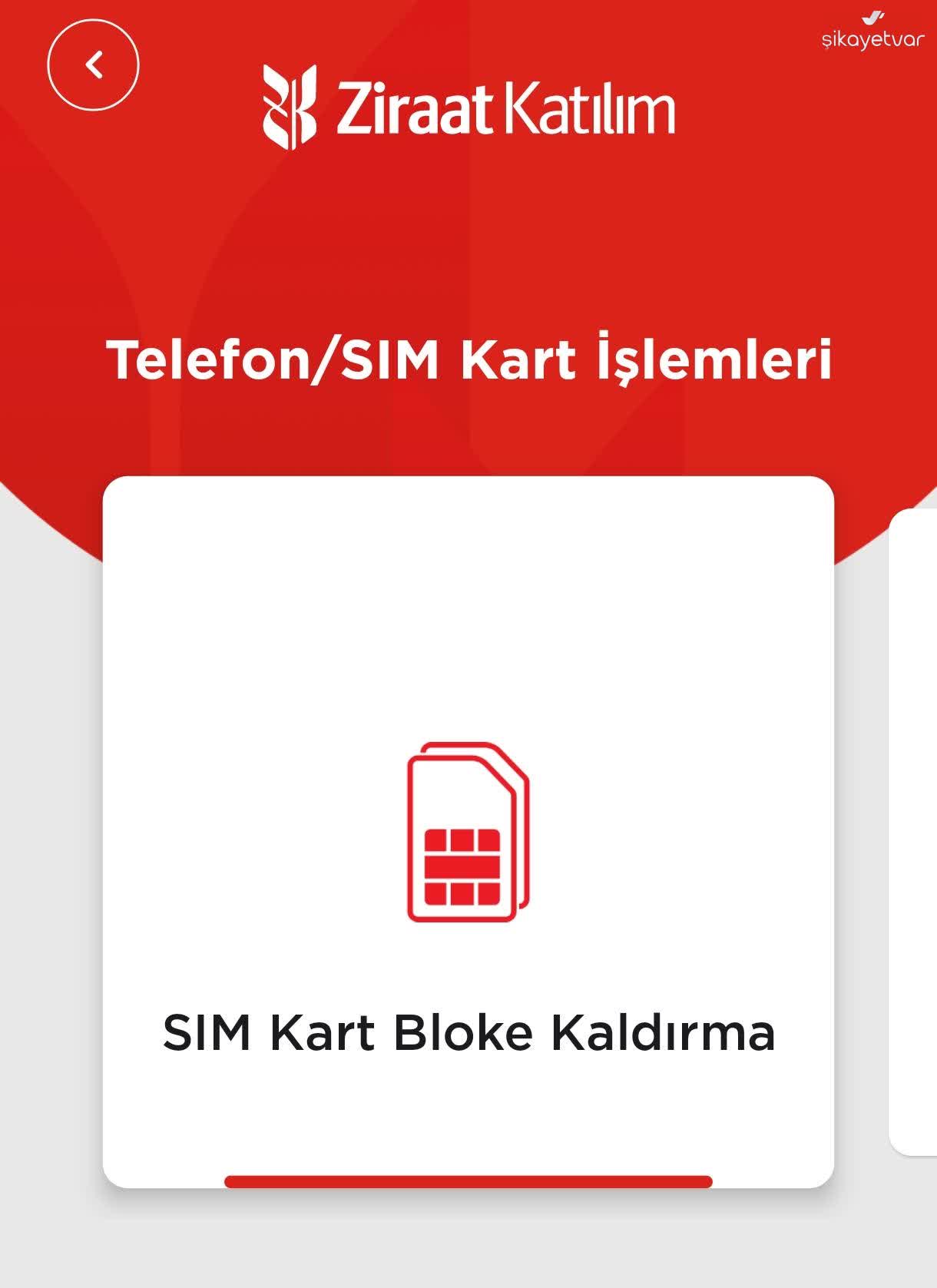 Ziraat Katılım Bankası Ziraat Katılım'da Müşteri Olmadan Sim Kart Blokesi Şoku! - Şikayetvar