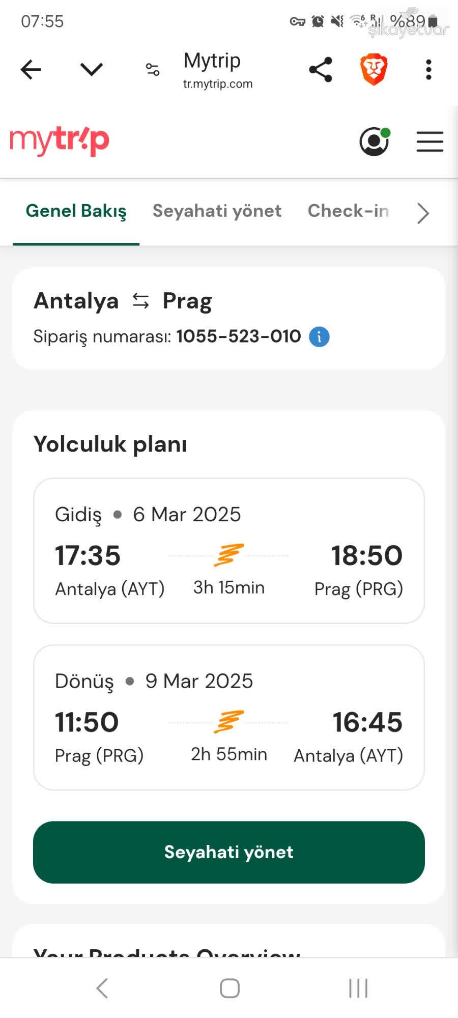 Mytrip İle İptal Edilen Bilet Ve Yetersiz Hizmet - Şikayetvar