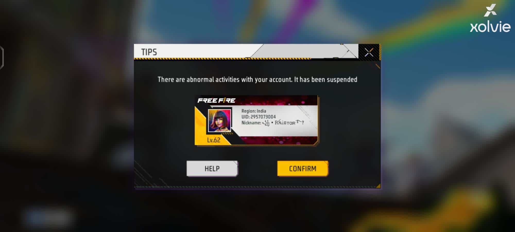 Garena Free Fire Unfairly Banned My Account, I Want It Back - Xolvie