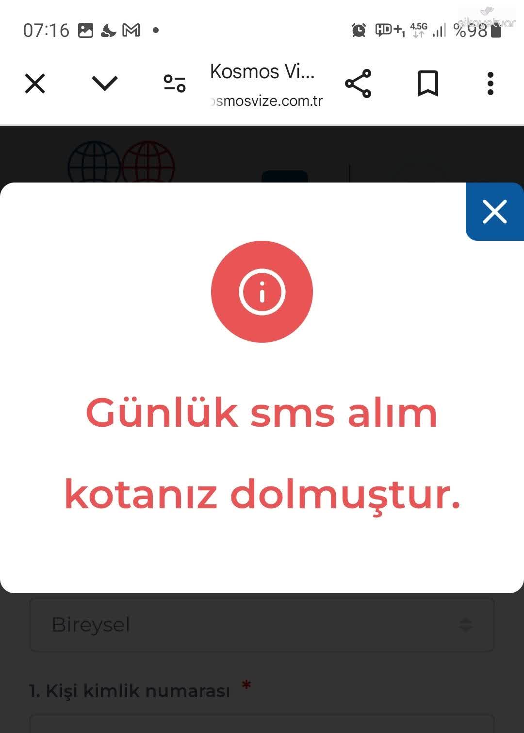 Kosmos Vize Hizmetleri Kosmos Vize Başvuru Sisteminde Yaşanan Aile Randevusu Sorunu - Şikayetvar