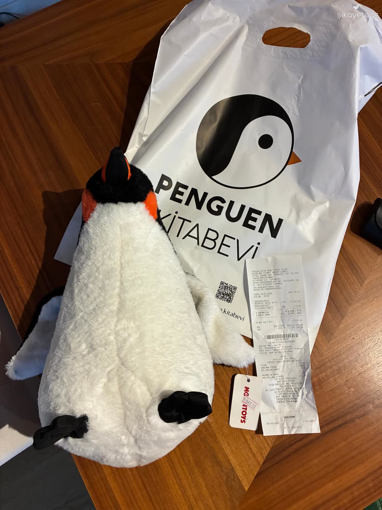 Penguen Kitabevi Fiyat Etiketinde Şok: Peluş Penguen Krizi - Şikayetvar