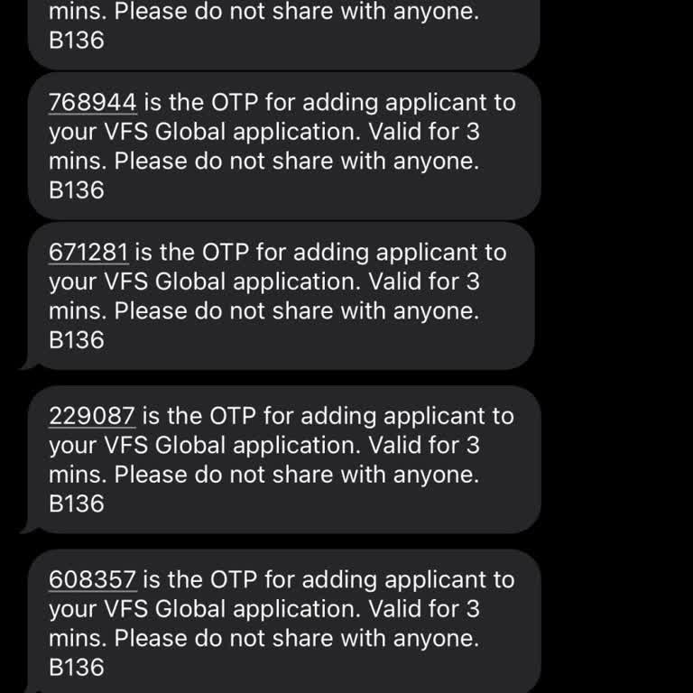 VFS Global İzinsiz Gelen SMS'ler Hakkında Şikayet - Şikayetvar