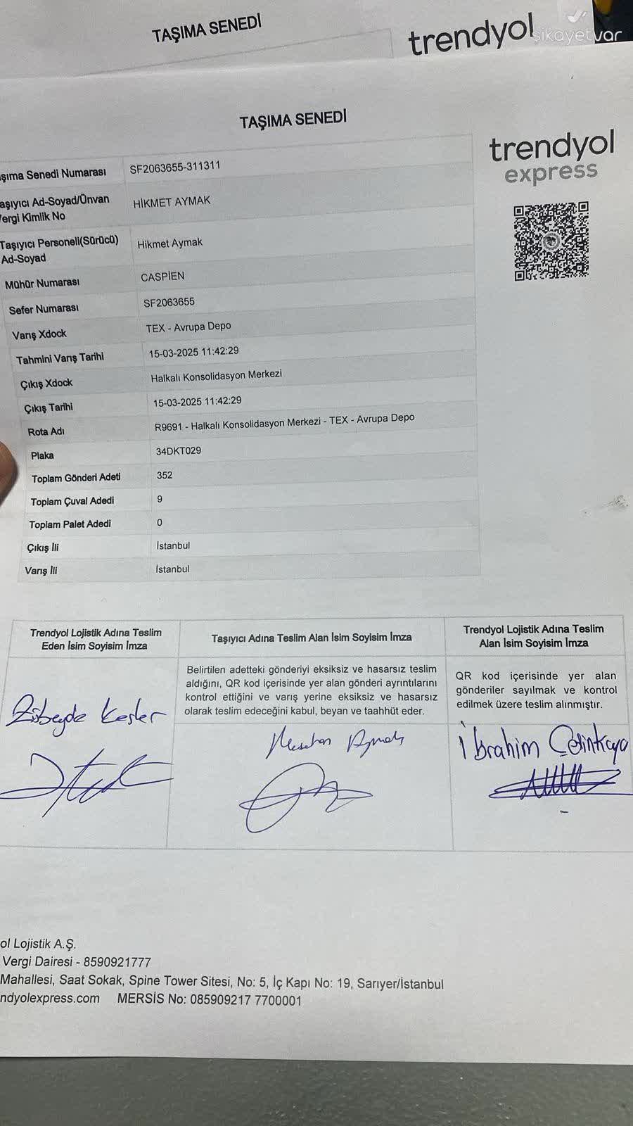 Stradivarius Teslim Edilmediği Halde Teslim Edildi Gösterilen Kargo ...