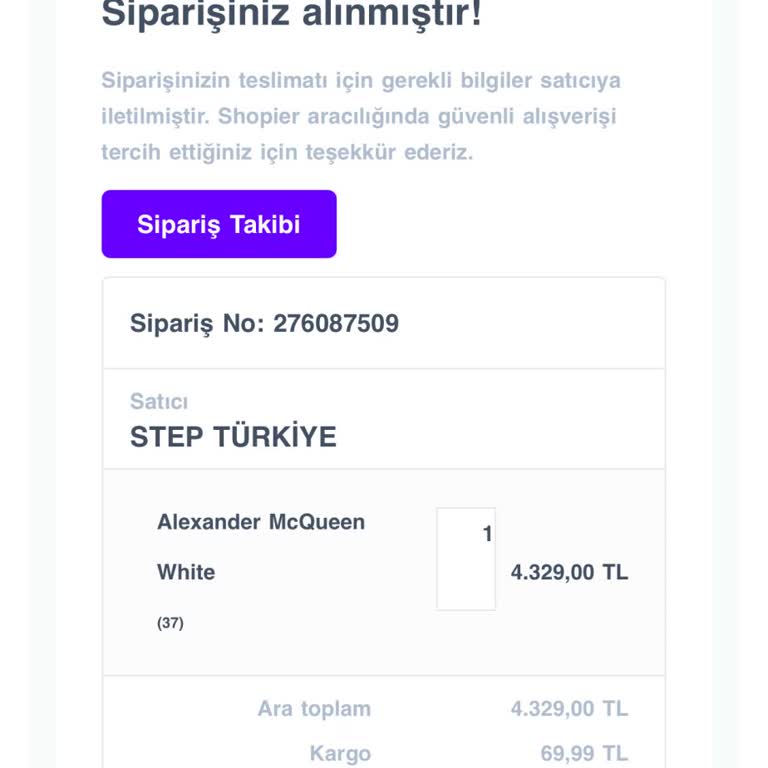 Step Türkiye Siparişim Nerede? Paramı İade Edin! - Şikayetvar