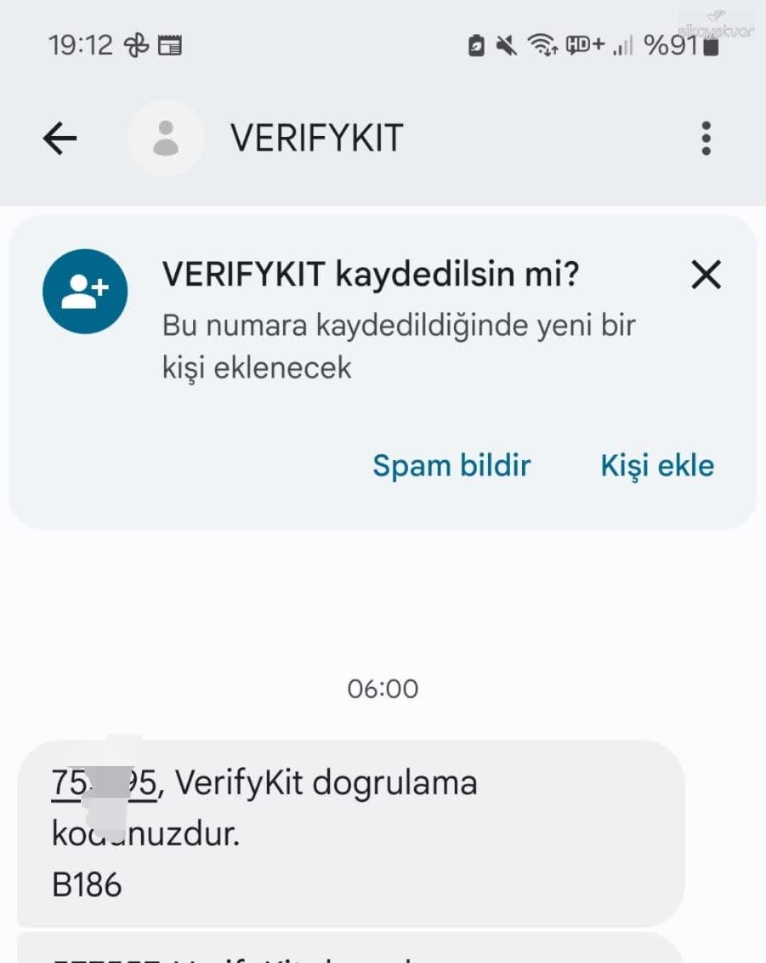 Verifykit Tanımadığım Uygulamadan Gelen Doğrulama Kodları - Şikayetvar