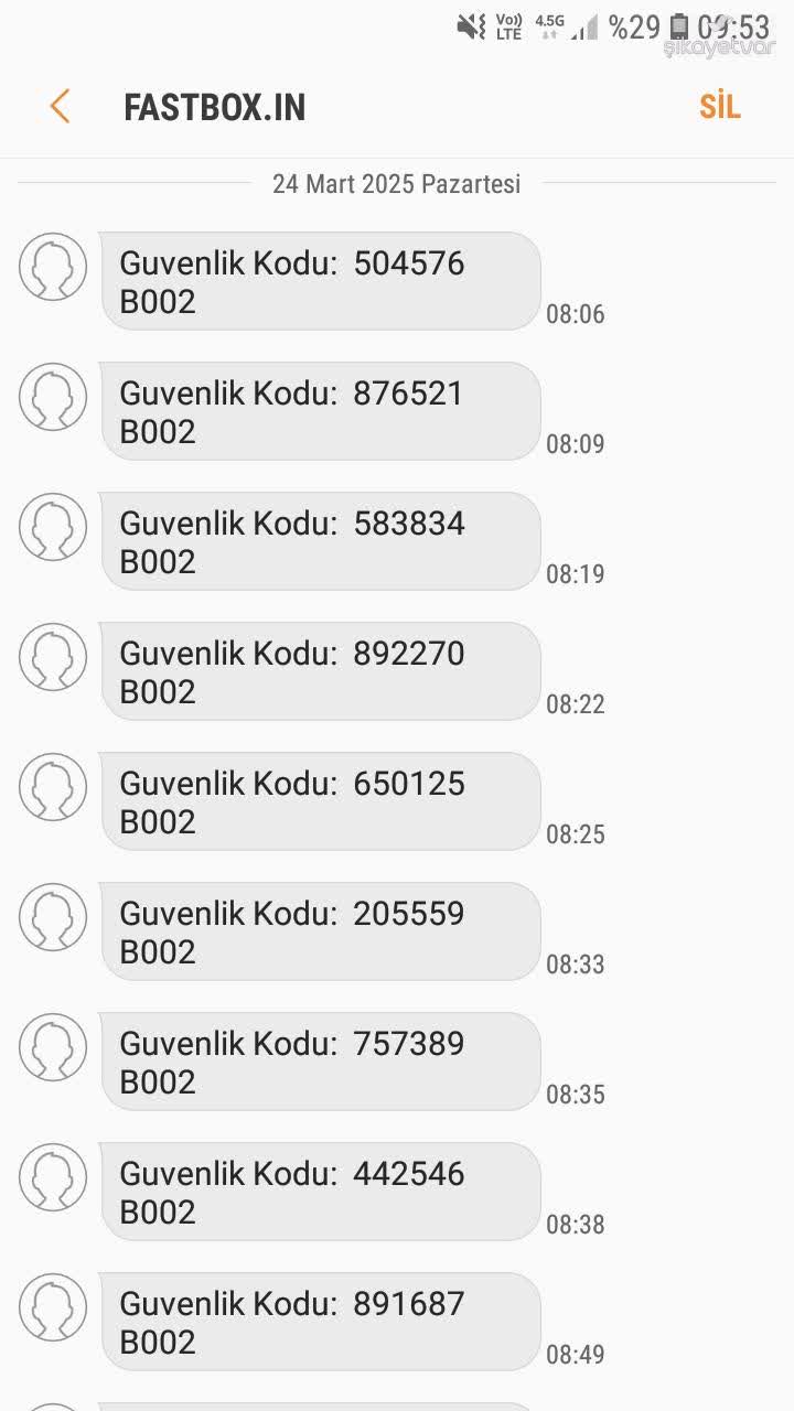 FASTBOX.IN (SMS) Bilinmeyen Numara Üzerinden Gelen Şüpheli Kod ...
