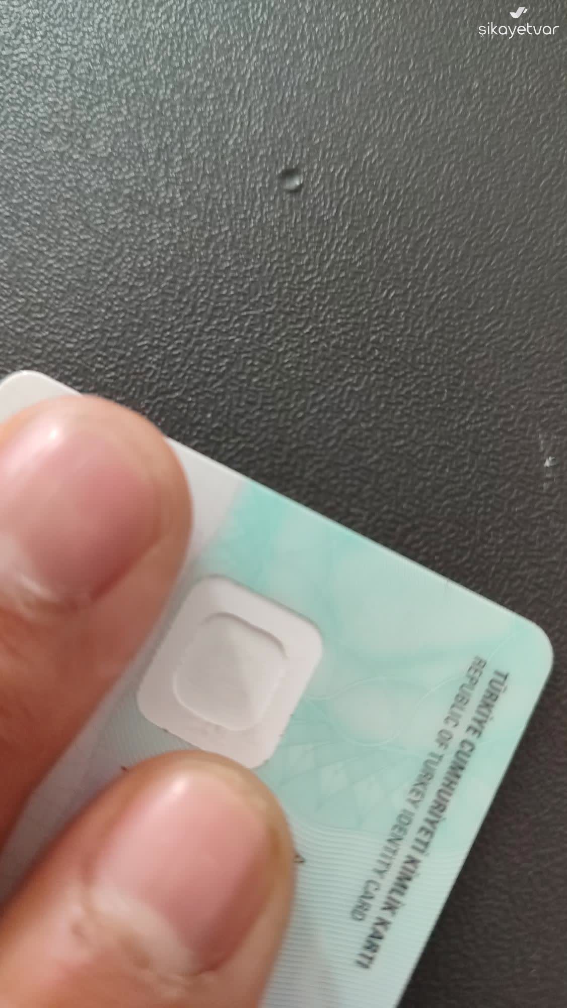 Nüfus Ve Vatandaşlık İşleri T.C. Kimlik Kartı Çipi Düştü! - Şikayetvar