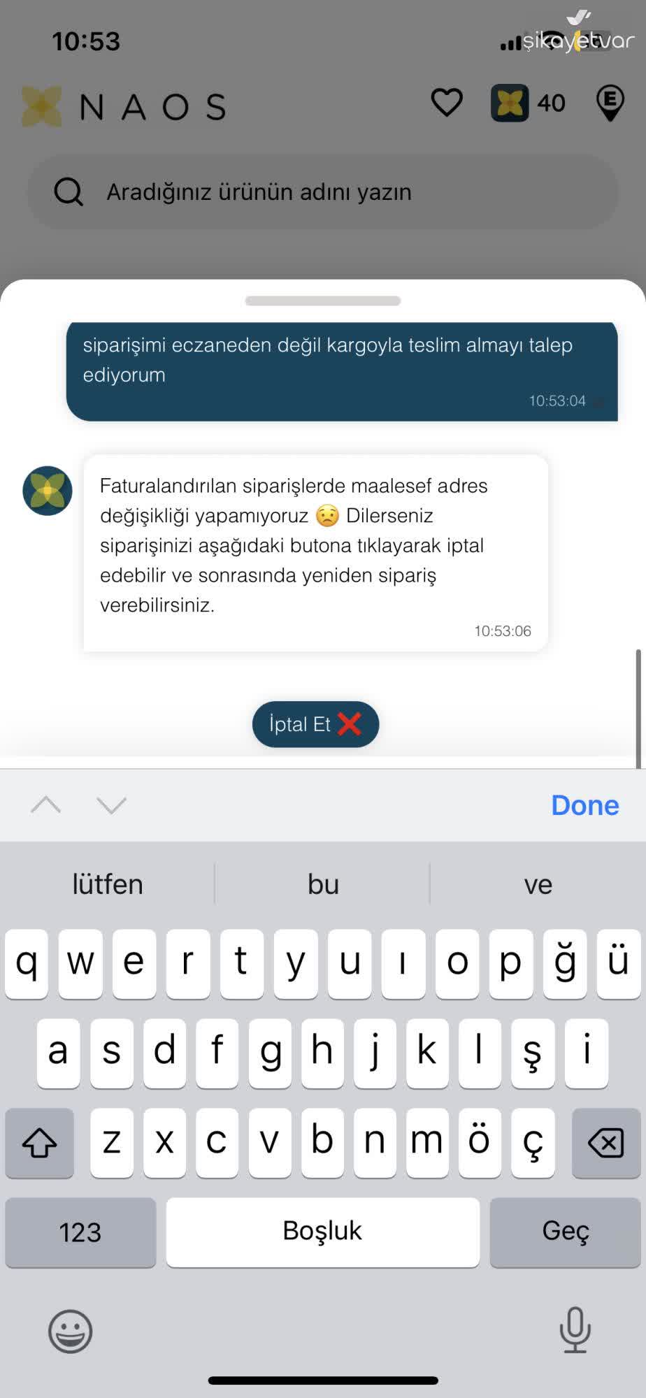 Naos Stars Naos Puanlarıyla Aldığım Ürünü Teslim Alamıyorum - Şikayetvar