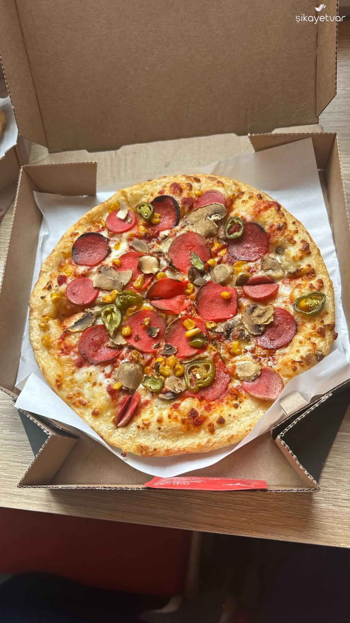 Domino's Pizza Pan Pizza Boyut ve İçerik Yanıltması - Şikayetvar