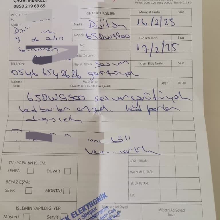 Dijitsu TV Servis Süreci Ve Müşteri Hizmetleri Sorunu - Şikayetvar
