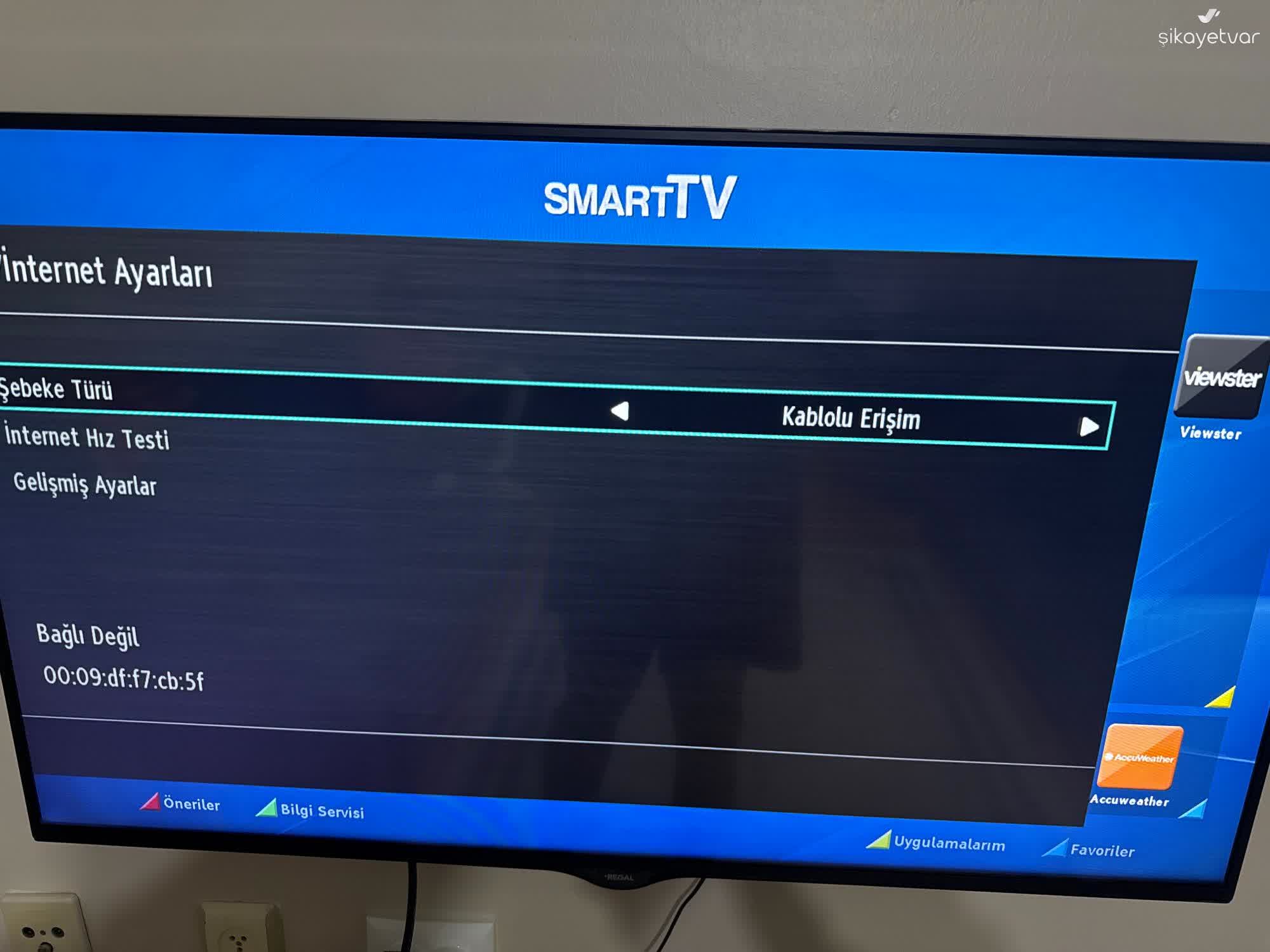 Regal Smart TV'nin Kablosuz Bağlantı Sorunu - Şikayetvar