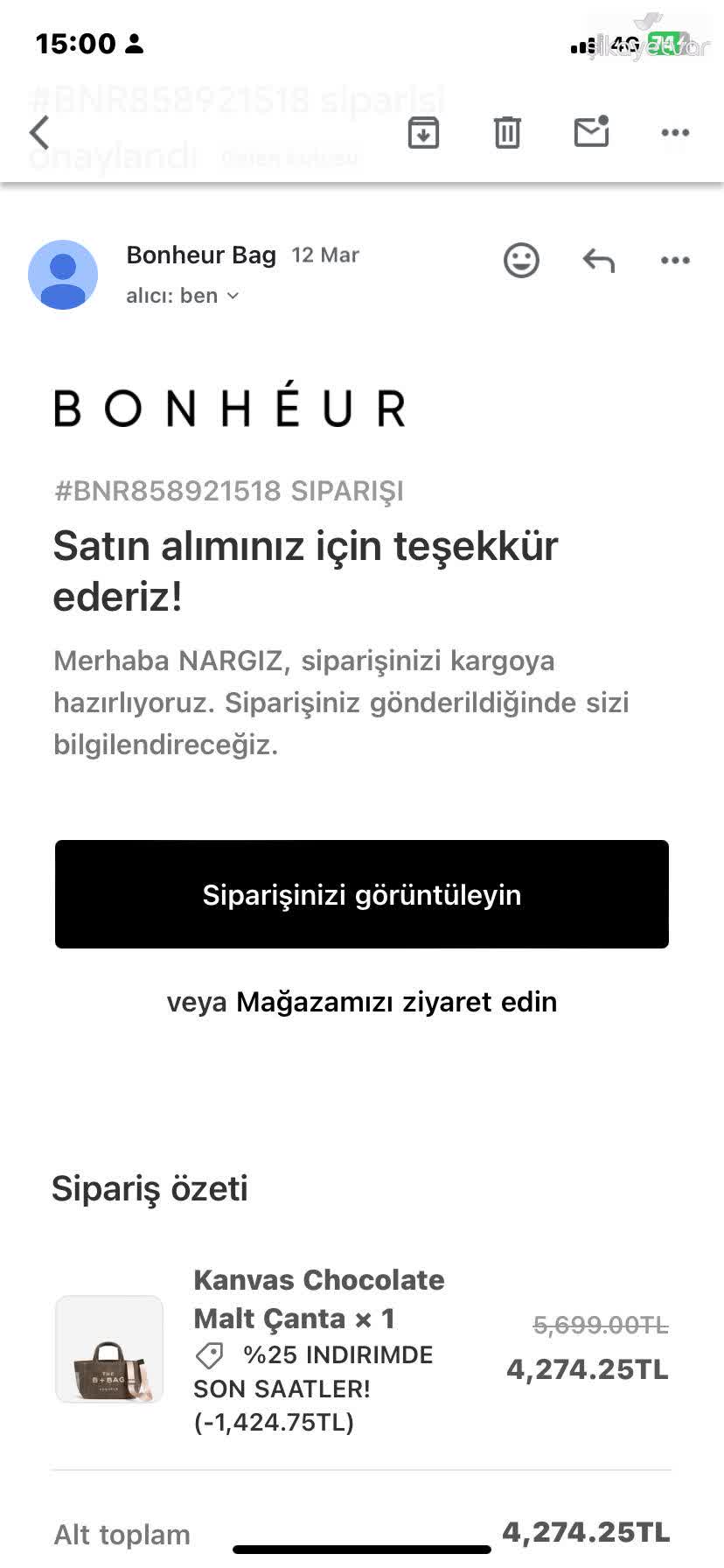 Bonheur Bag Bonheur Çanta Renk Ve Kalite Hayal Kırıklığı - Şikayetvar