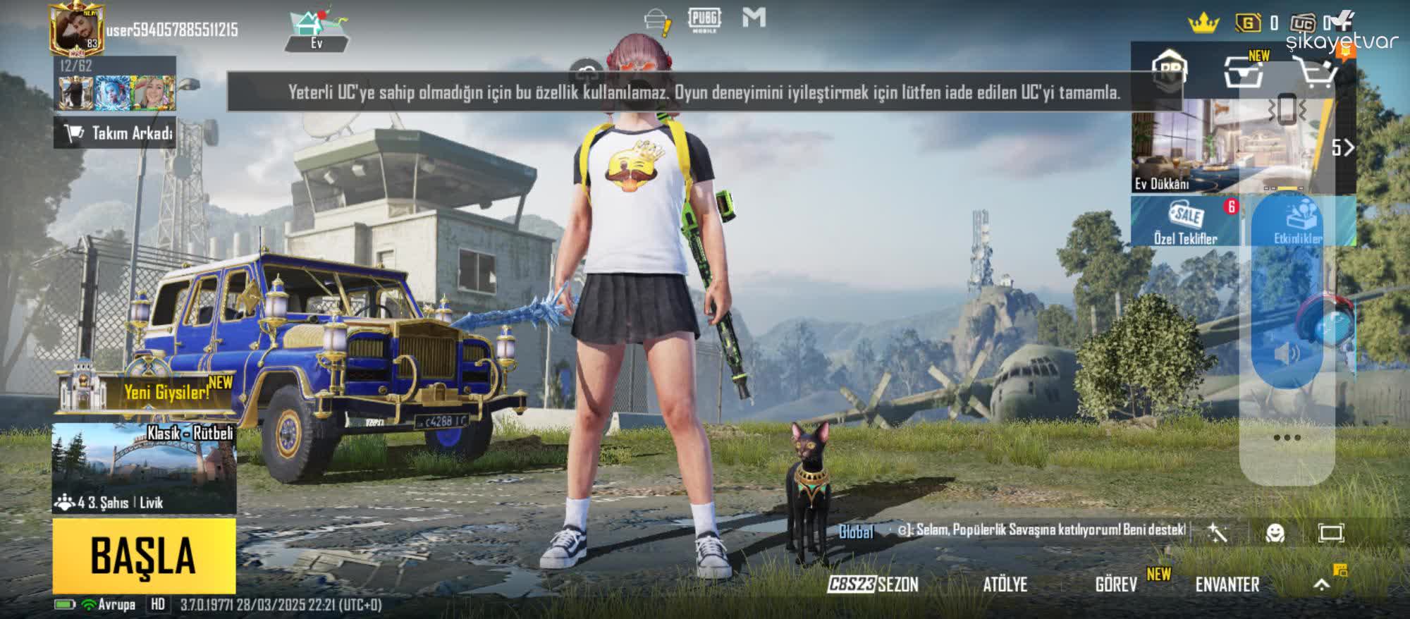 PUBG | Pubgmobile.com PUBG Mobile'da UC Yükleme Ve Giriş Sorunu - Şikayetvar