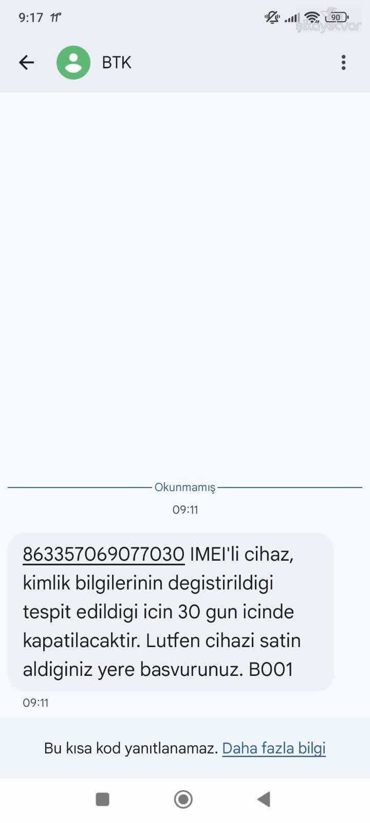 PttAVM IMEI Sorunu Ve Firma İlgisizliği - Şikayetvar