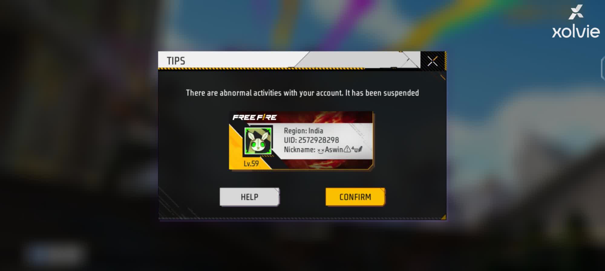 Garena Free Fire Recover My Garena FF ID - Xolvie