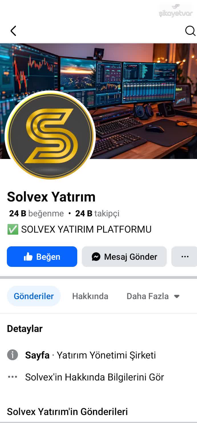 Kripto Para Yatırım Dolandırıcılığı Solvex Yatırım Mağduriyeti - Şikayetvar