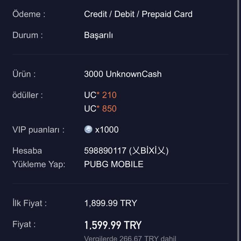 Midasbuy Üzerinden UC Alımının Hesaba Yüklenmemesi Ve Destek Yanıtı Yok ...
