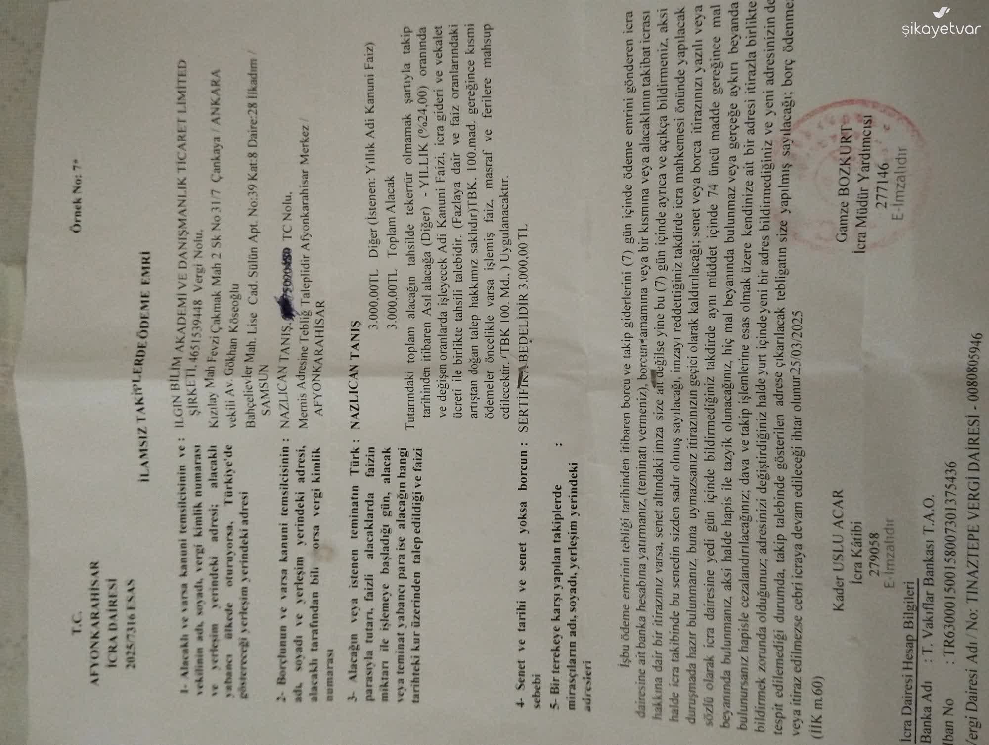 Ilgın Bilim Akademi Sertifika Almadan Para Cezası Ve Hakaret İçeren ...