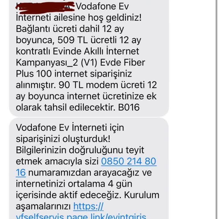 Vodafone Net Vodafone Ev İnterneti Bağlantı Ve İptal Sorunları - Şikayetvar