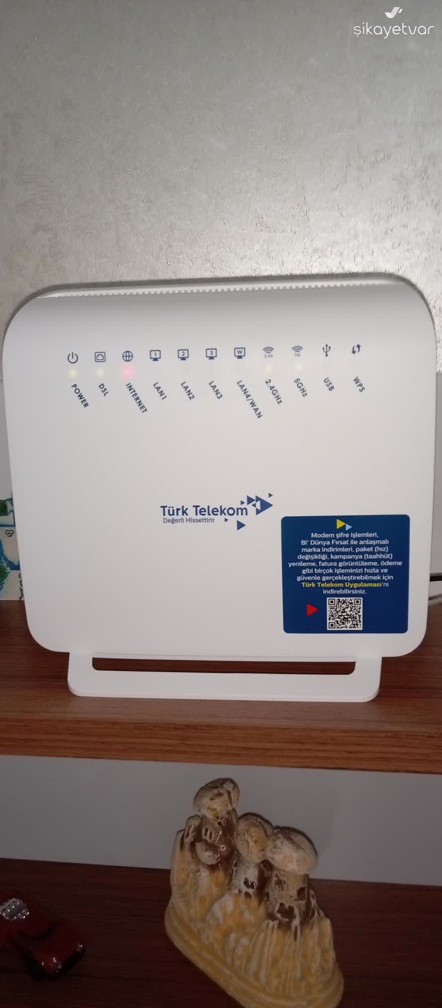 Türk Telekom Modem Bağlantı Sorunu Ve Yetersiz Destek - Şikayetvar