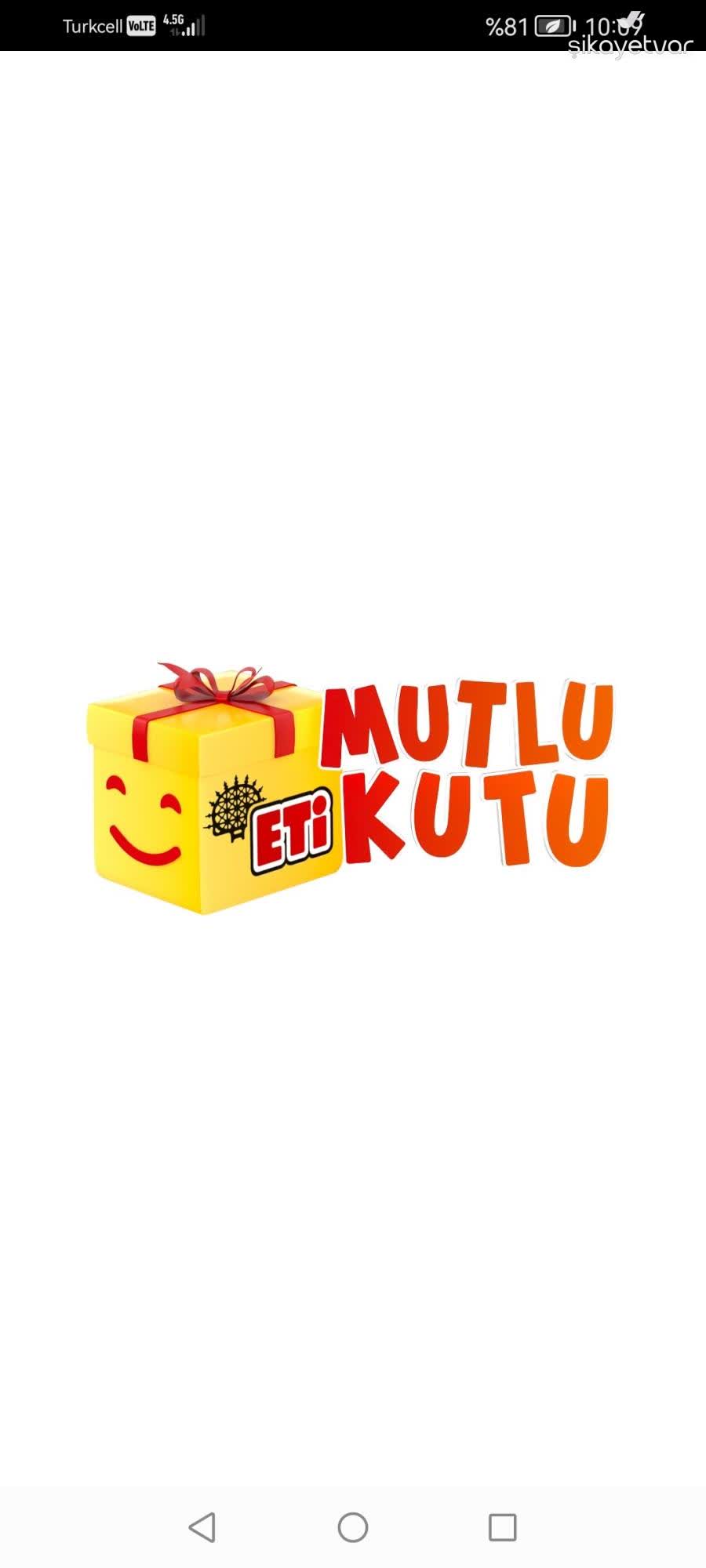 Eti Gıda Eti Mutlu Kutu Uygulaması Erişim Sorunu - Şikayetvar