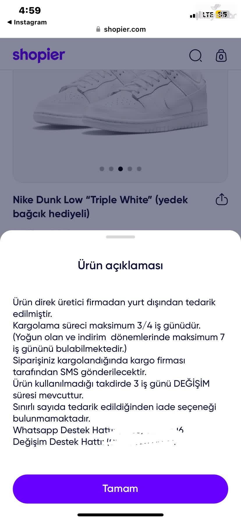 Step Türkiye Yanlış Model Ve İade Sorunu: Step.com Alışveriş Deneyimi ...