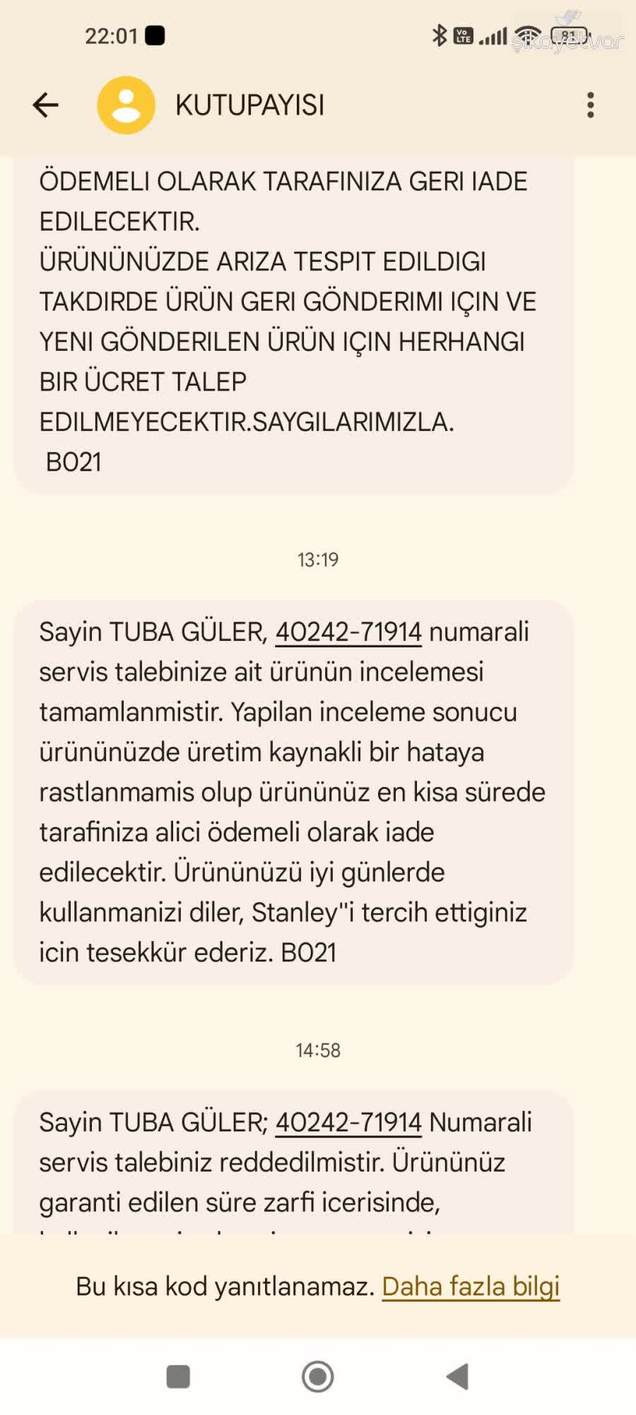 Kutupayısı Stanley Termosun Sızdırma Sorunu Ve Yetersiz Müşteri Hizmeti ...