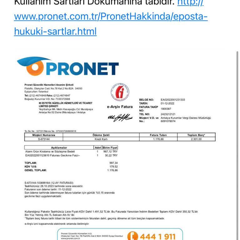 Pronet Güvenlik Sistemleri Şikayet & İletişim - Şikayetvar