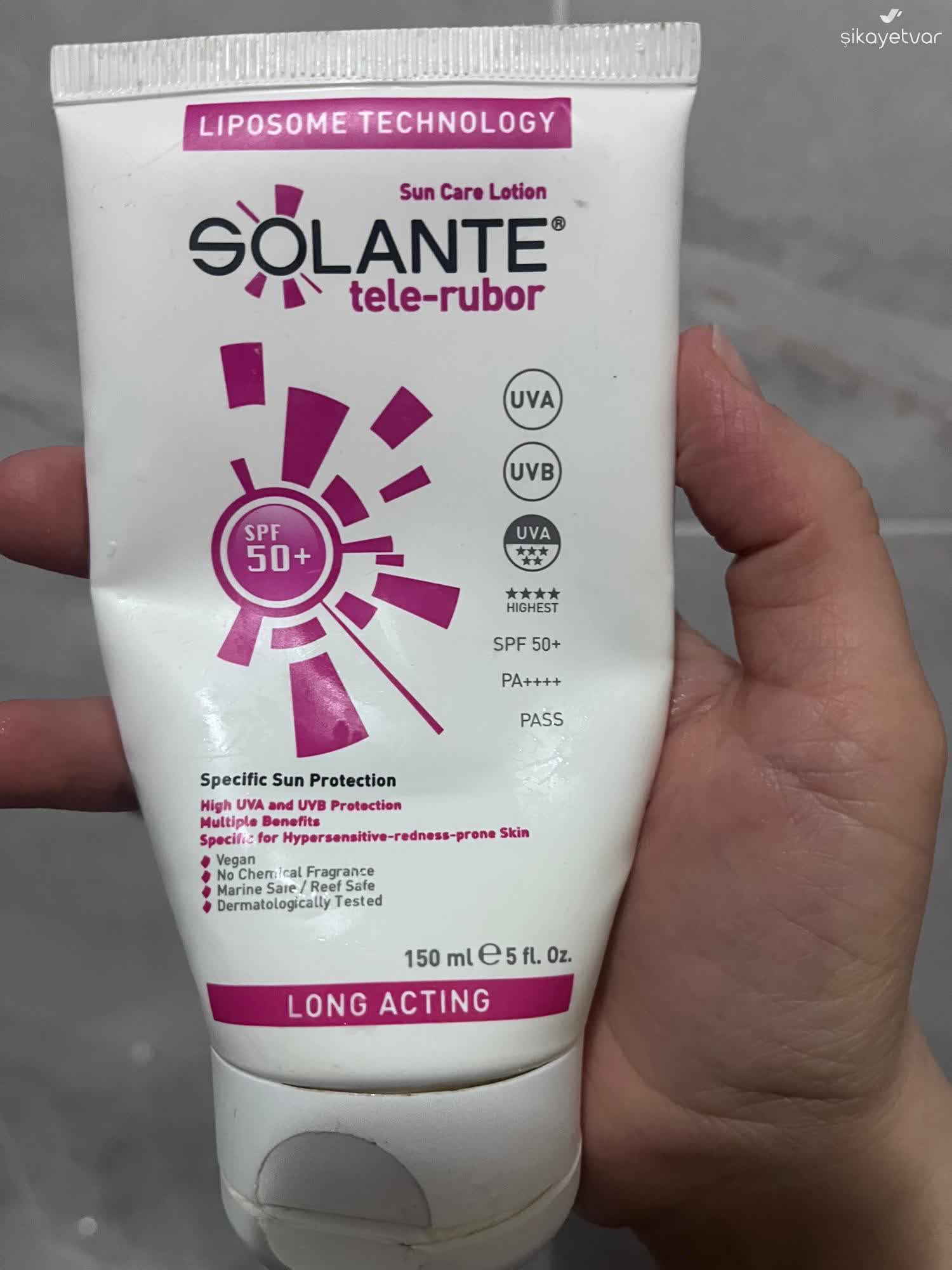 Solante Güneş Kremi Kalite Sorunu - Şikayetvar