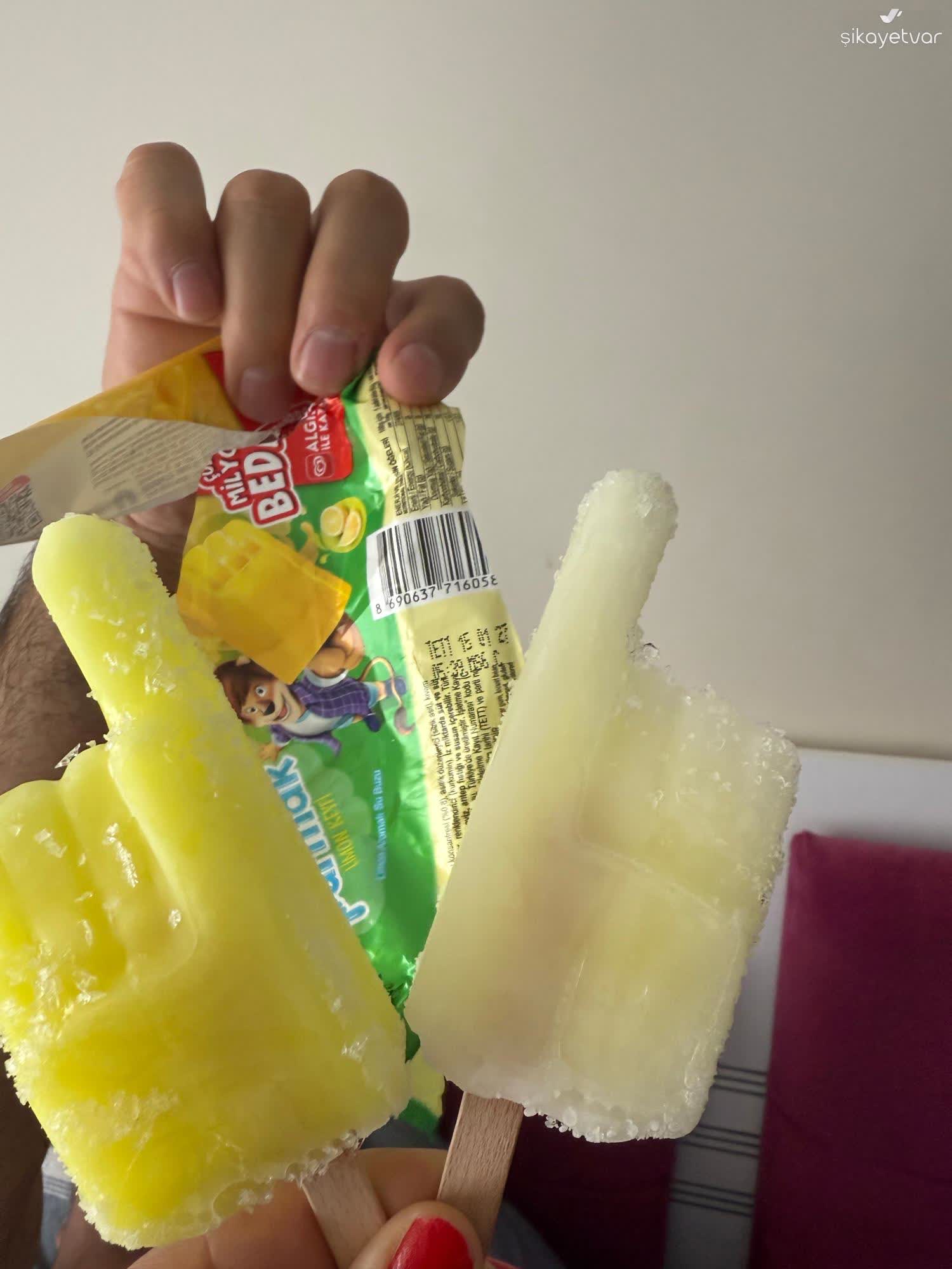 Algida Max Buz Parmak Ürününde Renk Ve Tat Sorunu - Şikayetvar