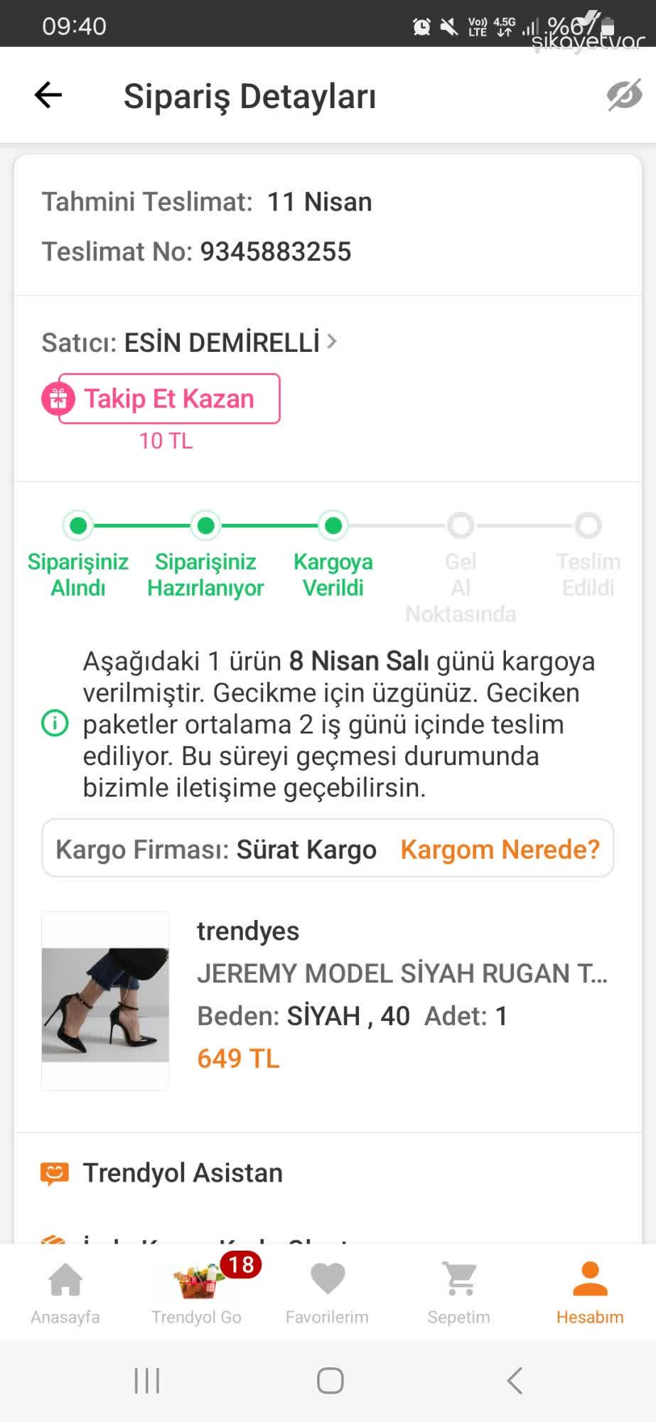 Esin Demirelli Kargom Nerede, Neden Bu Kadar Bekliyorum? - Şikayetvar