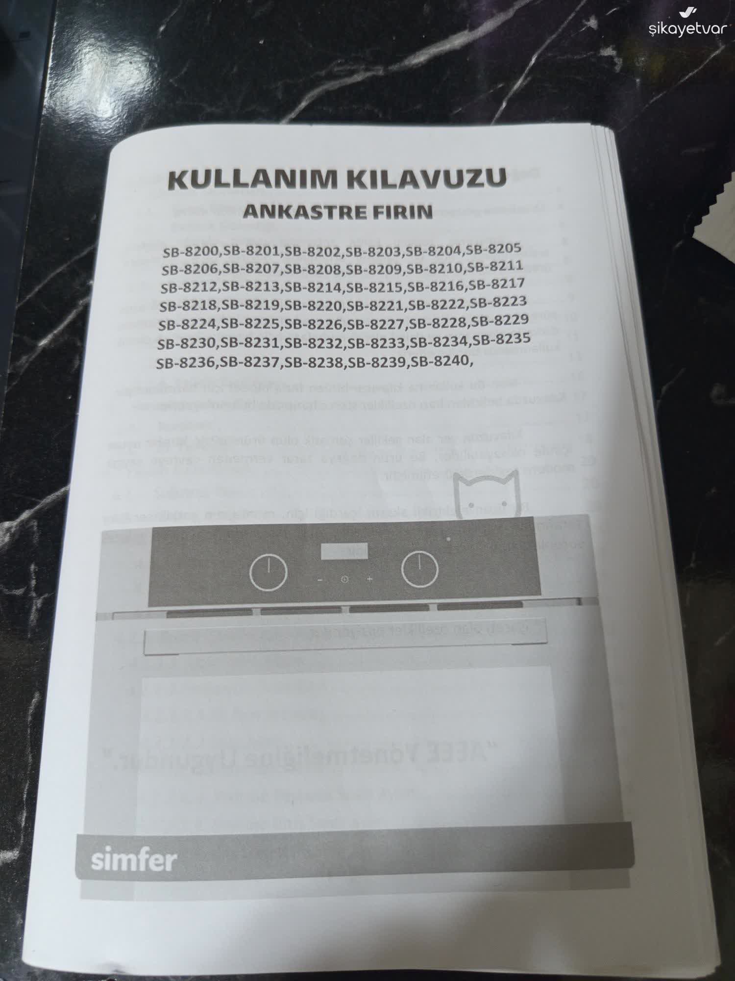 Simfer Fırın Kurulum Sonrası Isıtma Sorunu - Şikayetvar