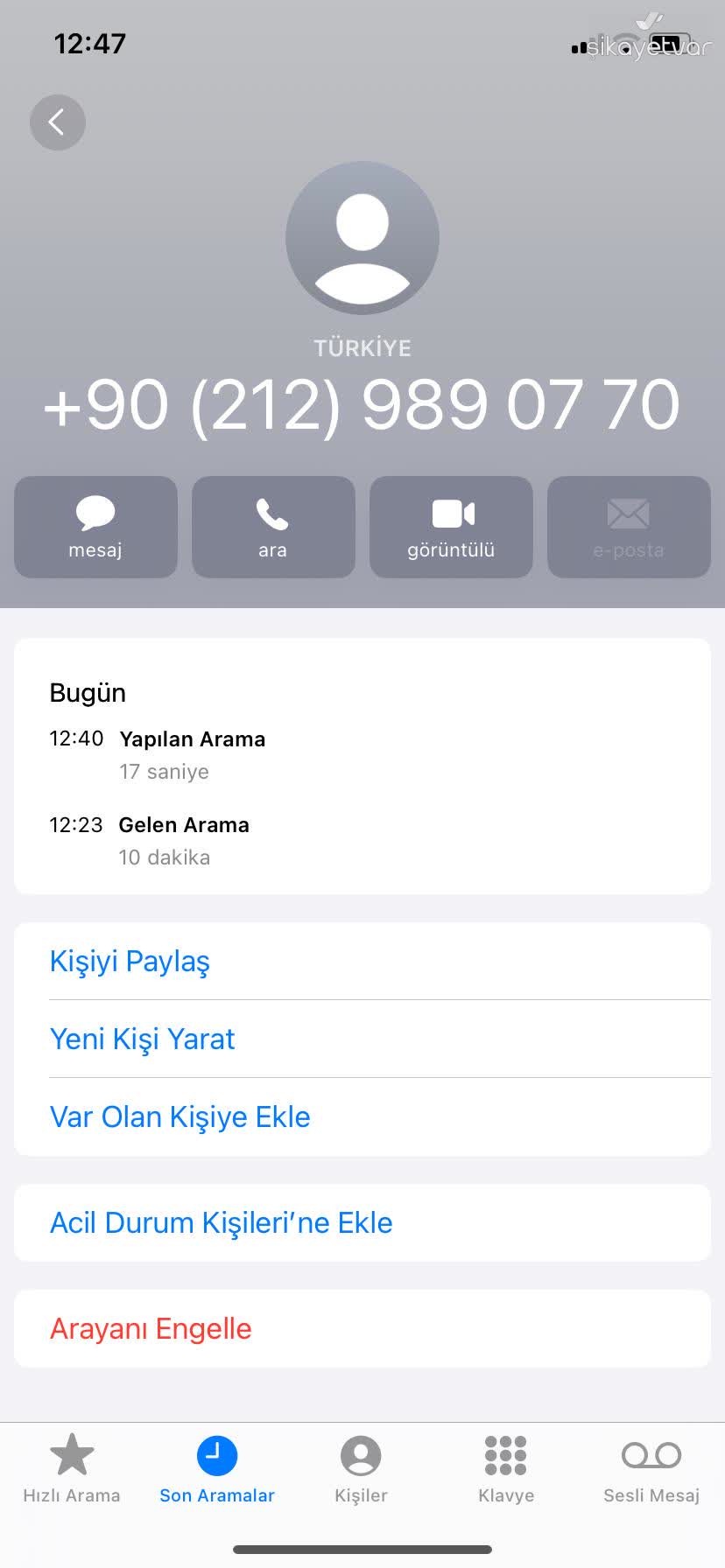 02129890770 Şüpheli Telefon Anketi Ve Kişisel Bilgi Talebi - Şikayetvar