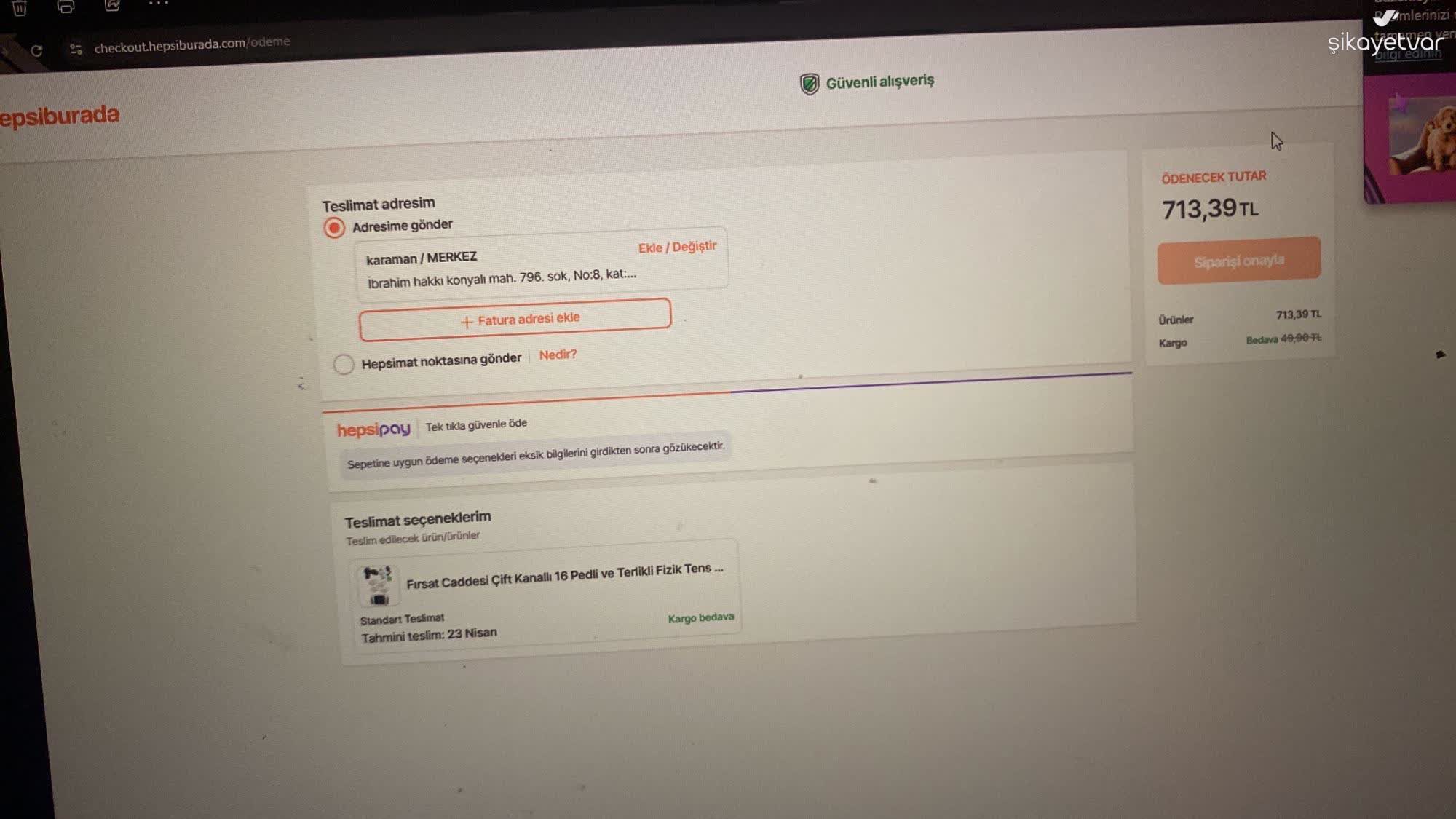 Hepsiburada'da Zorunlu Kart Kaydı Sorunu - Şikayetvar