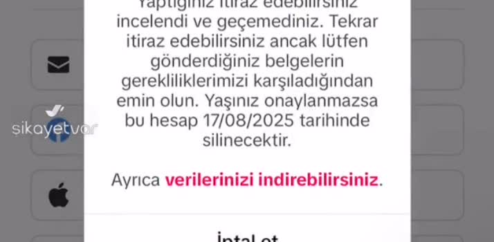 TikTok Onaylanamıyor! - Şikayetvar