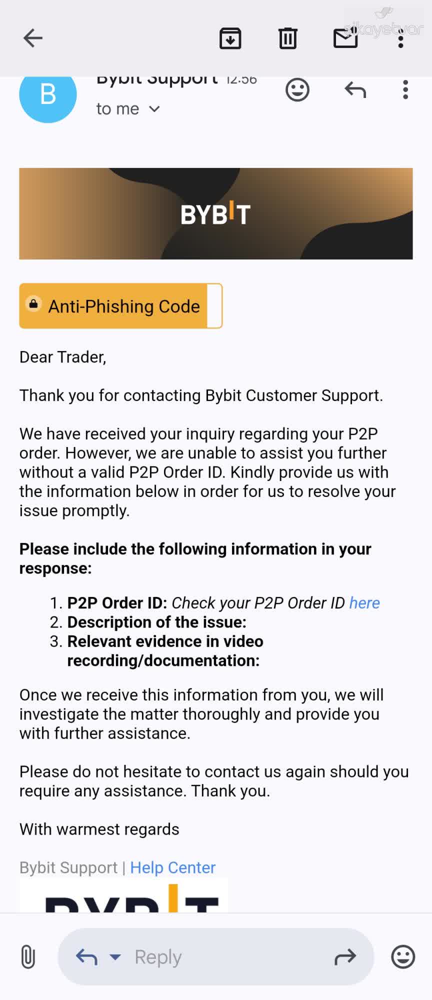 ByBit Bybit P2P Order Issue: Seller Refuses to Release Coins After Successful Payment - Xolvie