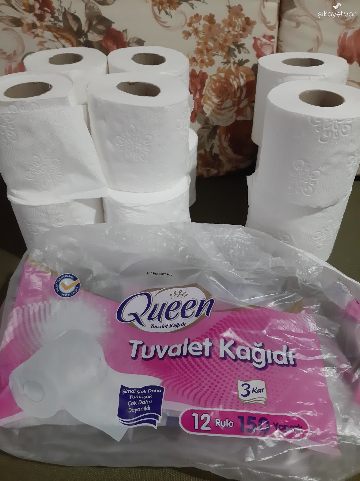 Beyaz Güvercin Kağıt Ürünleri Queen Tuvalet Kağıdı 3 Katlı Diye Aldım 2 ...