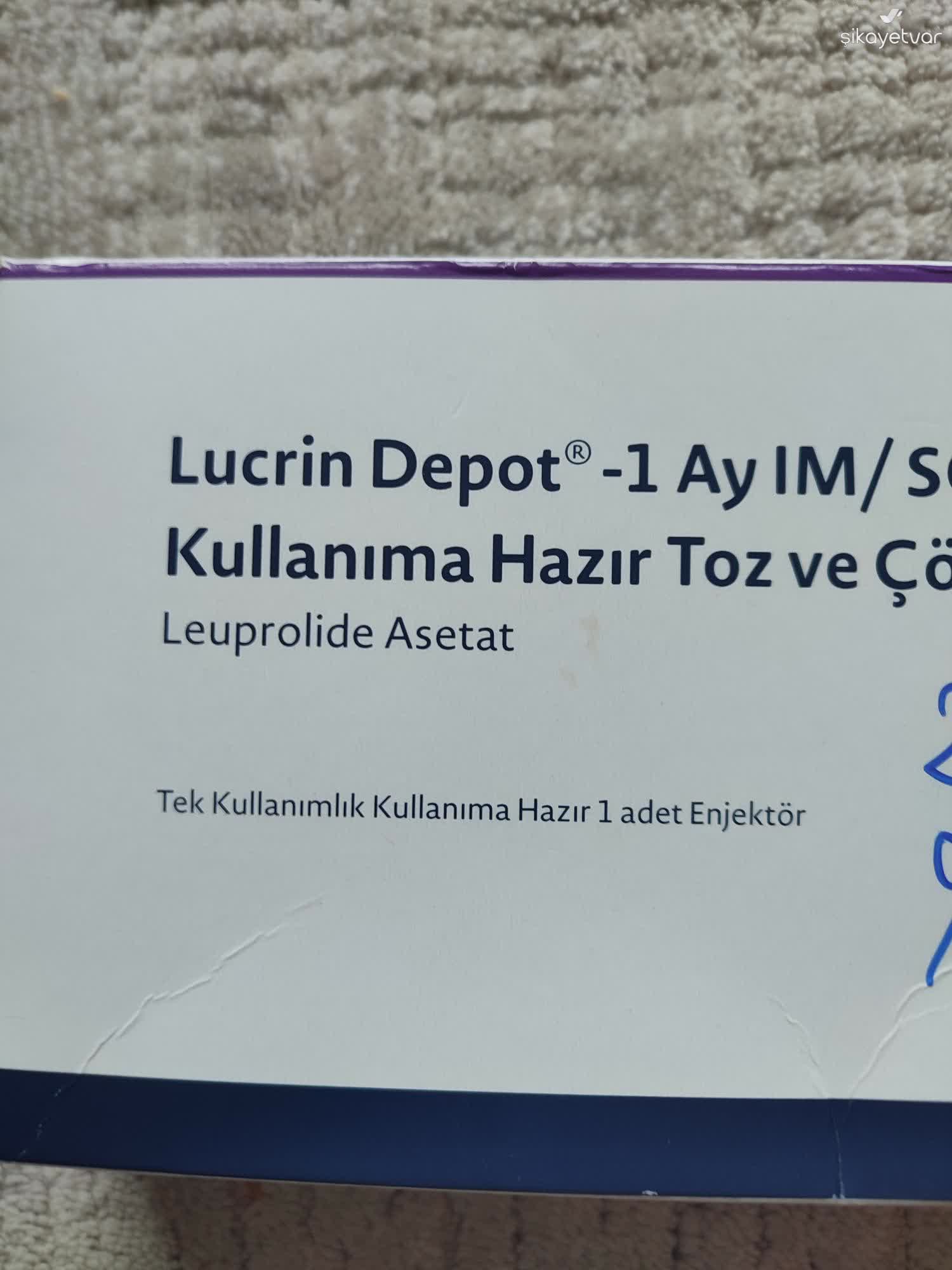 AbbVie Lucrin Deport 3.75 Mg İlaç Yokluğu Nedeniyle Mağduriyet ...