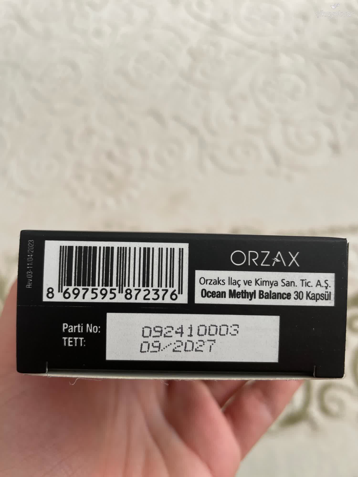 Orzax İlaç Orzax Ocean Ürününün Orijinalliğini Doğrulayamıyorum: Yardım ...