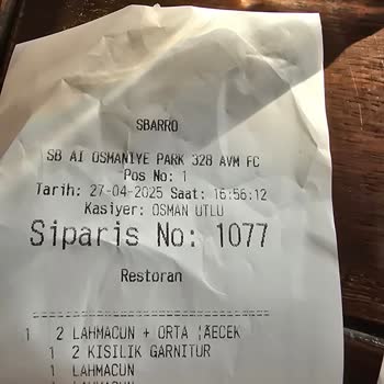 Sbarro Erasta Edirne Şubesinde Lahmacun Kıymasız Ve Kalitesiz - Şikayetvar