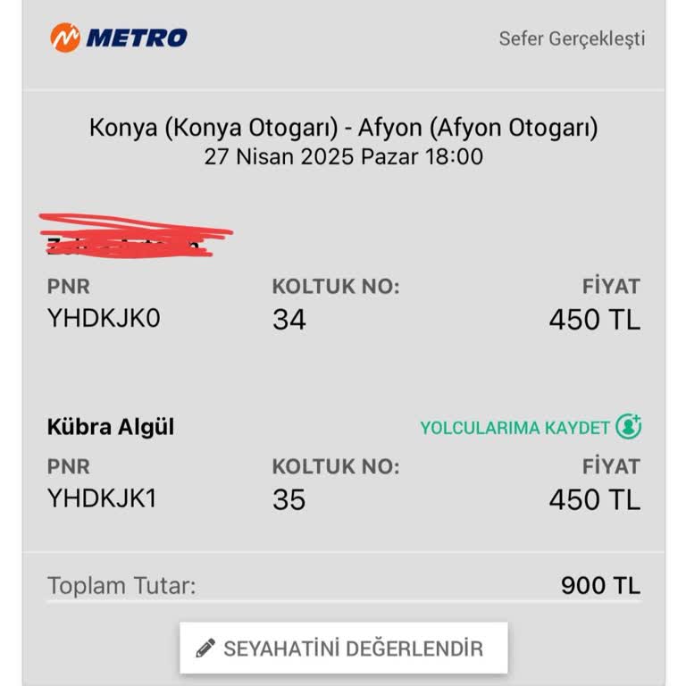 Metro Turizm Otobüs Yolculuğunda Yaşanan Aksilikler - Şikayetvar