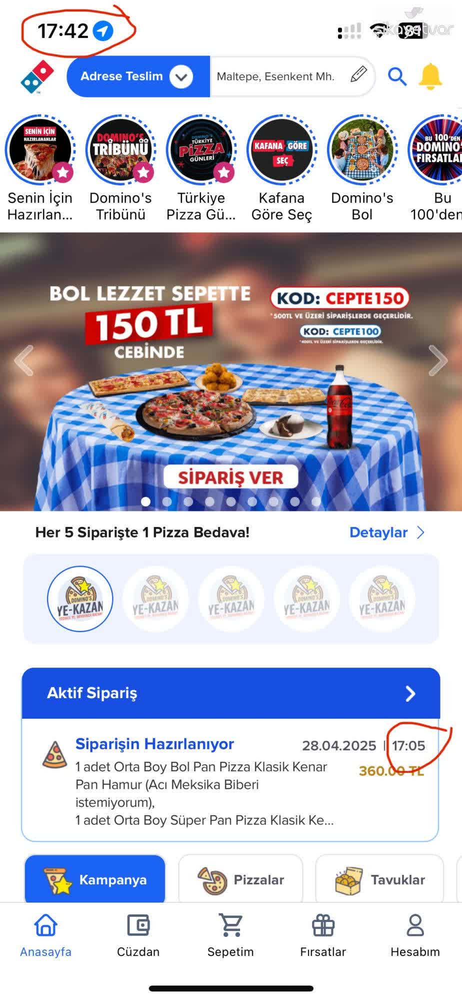 Çözüldü: Domino's Pizza 30 Dakika Sonrası Ücretsiz Kampanyası ...
