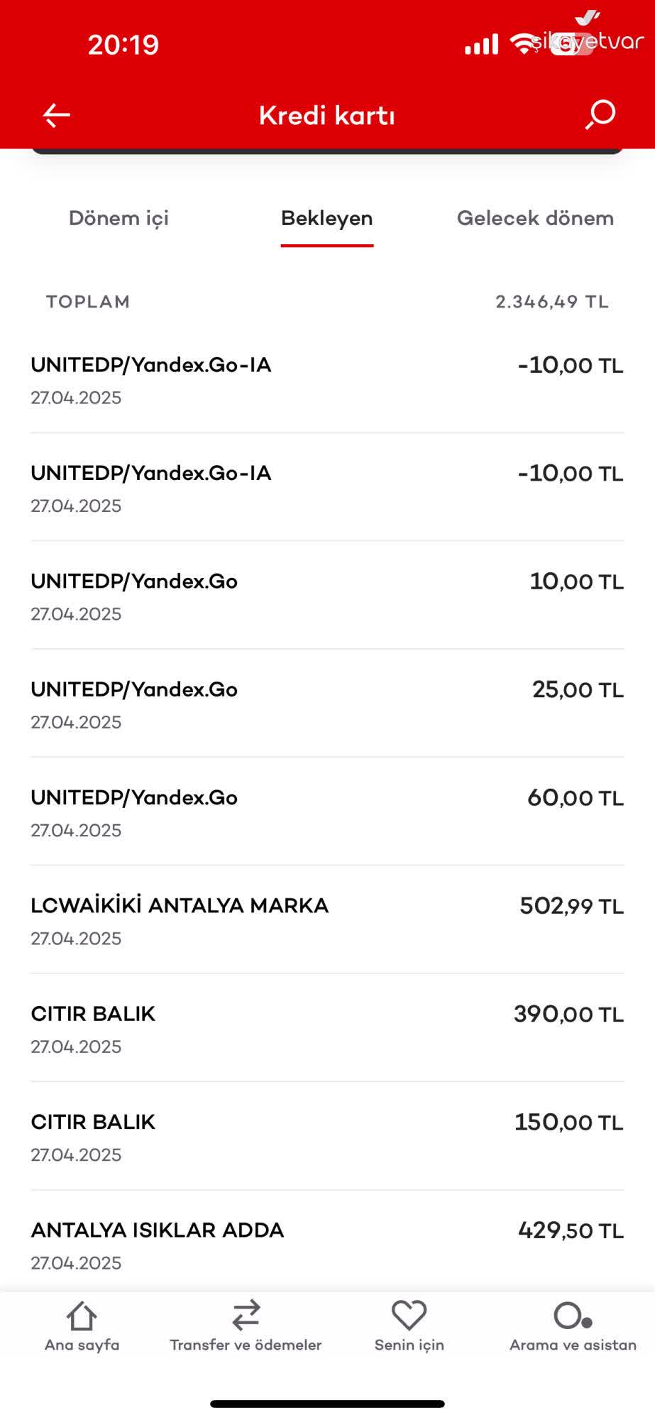 Yandex Go Charged Me Different and Higher Amounts Than Shown, With No ...